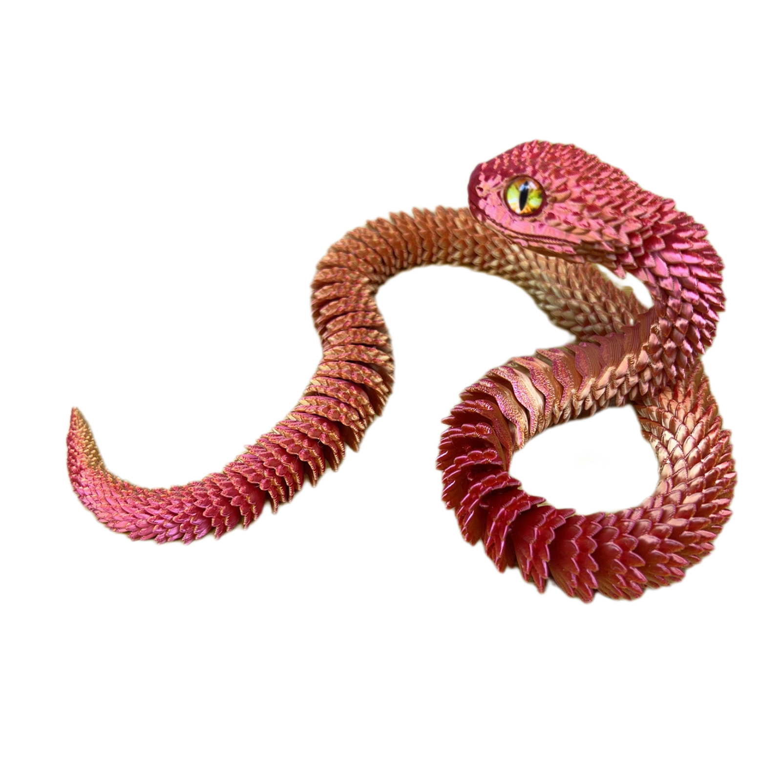 Chicmine 3D Printed Snake Figurine Movable Joints Snake Figure ...