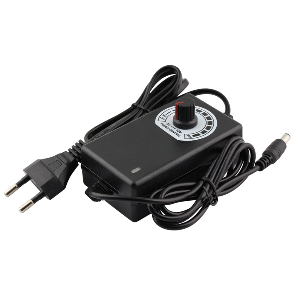 Chicmine 3V-12V 2A 24W Adjustable Power Supply Adapter Motor Voltage ...