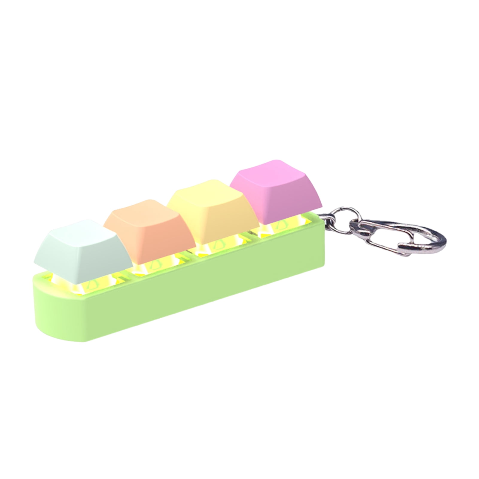 Chicmine 4-Buttons Keycap Fidget Toy with Sound Light Portable Stress ...