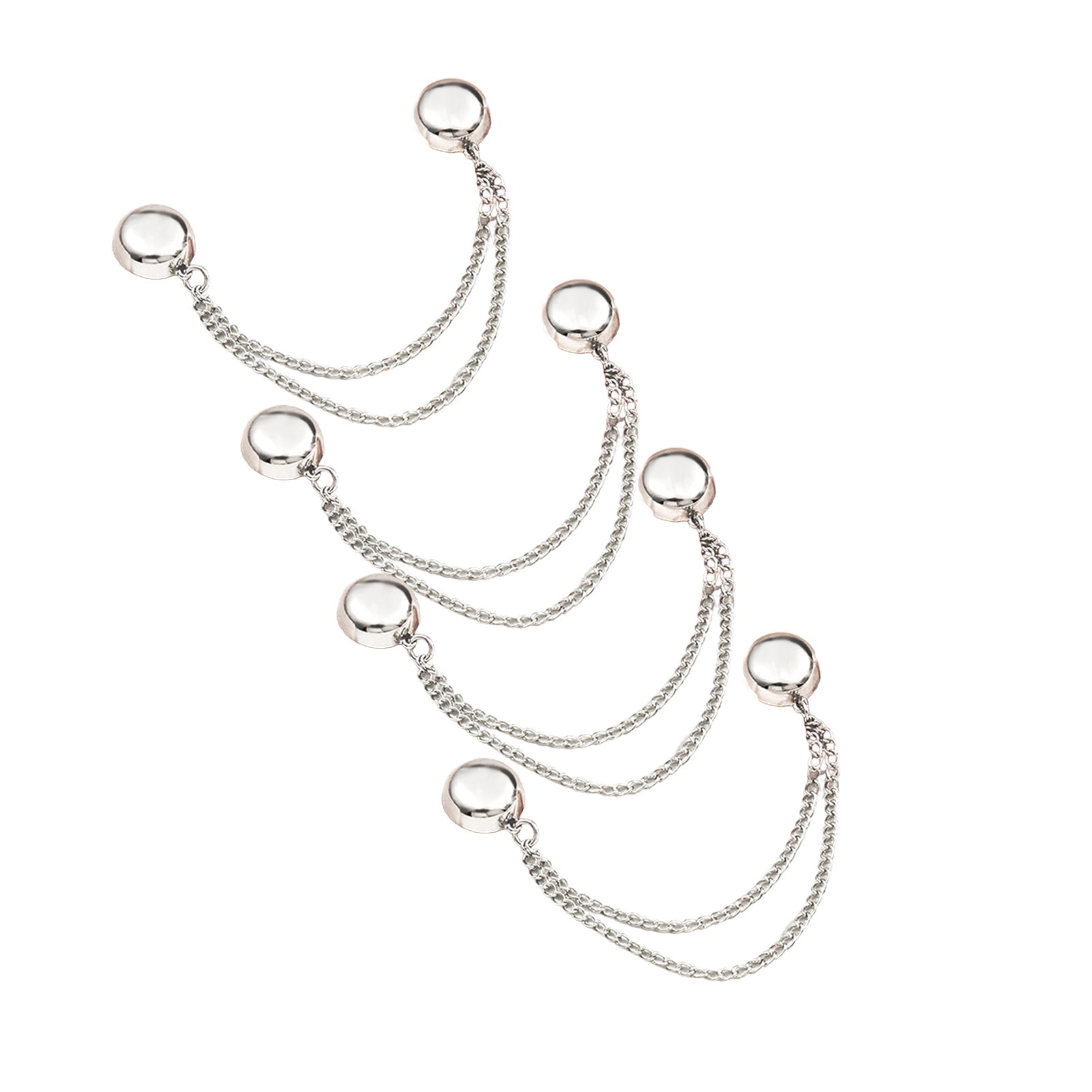 Chicmine 4 Pcs Magnetic Clothing Clips Multi-Function Pinless Brooch ...