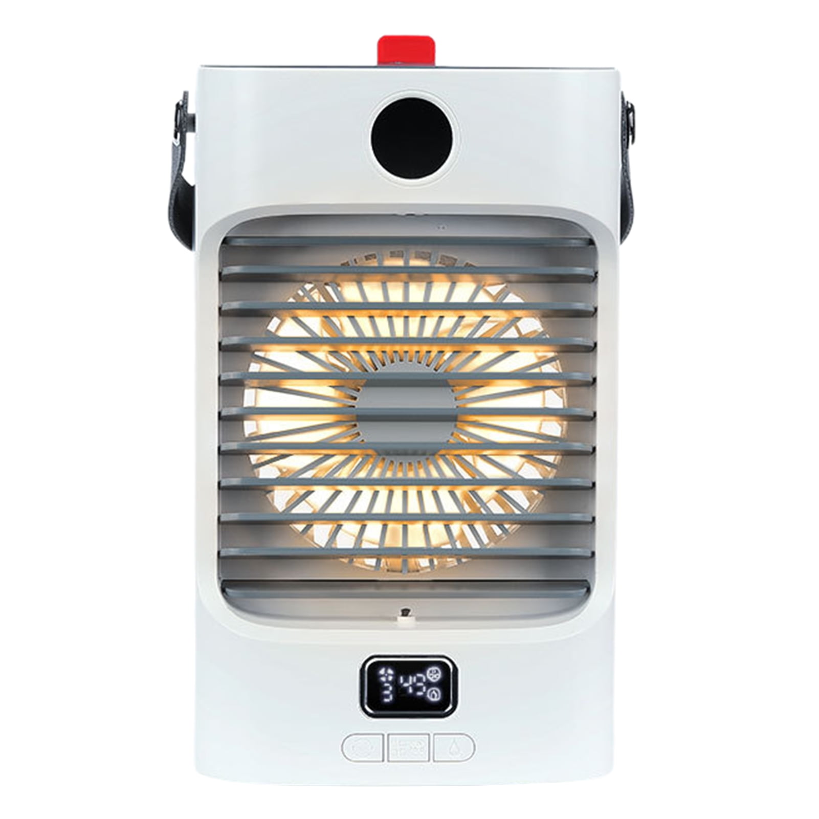 Chicmine 4000mAh Rechargeable Cooling Fan with Handle 3 Speeds LED ...