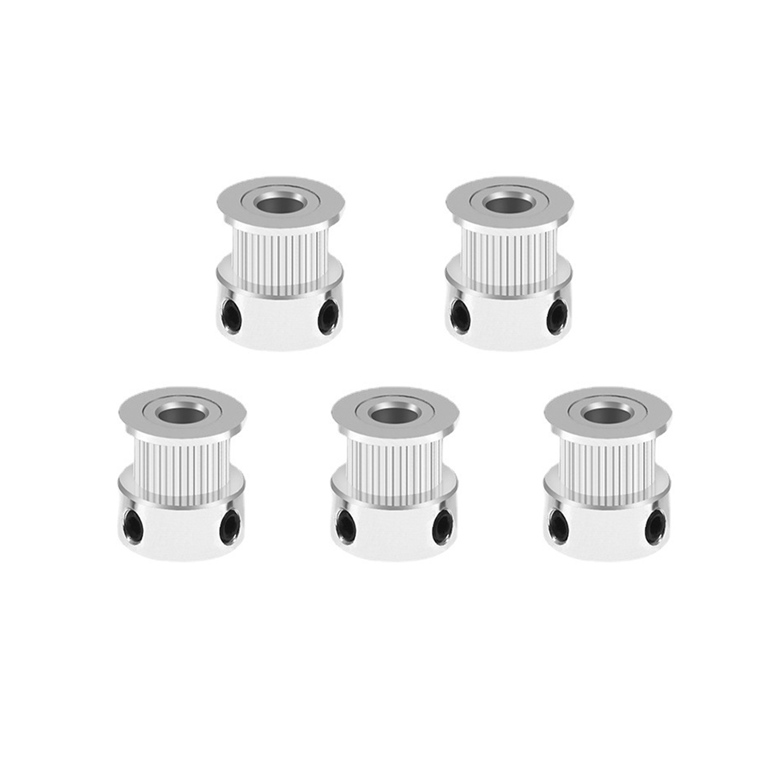 Chicmine 5Pcs GT2 Timing Pulley 6/10mm Width 16/20 Teeth 5 Bore Metal ...