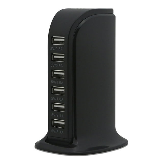 Chicmine 6 USB Port Hub Charger Phone Desktop Rapid Charging Station ...