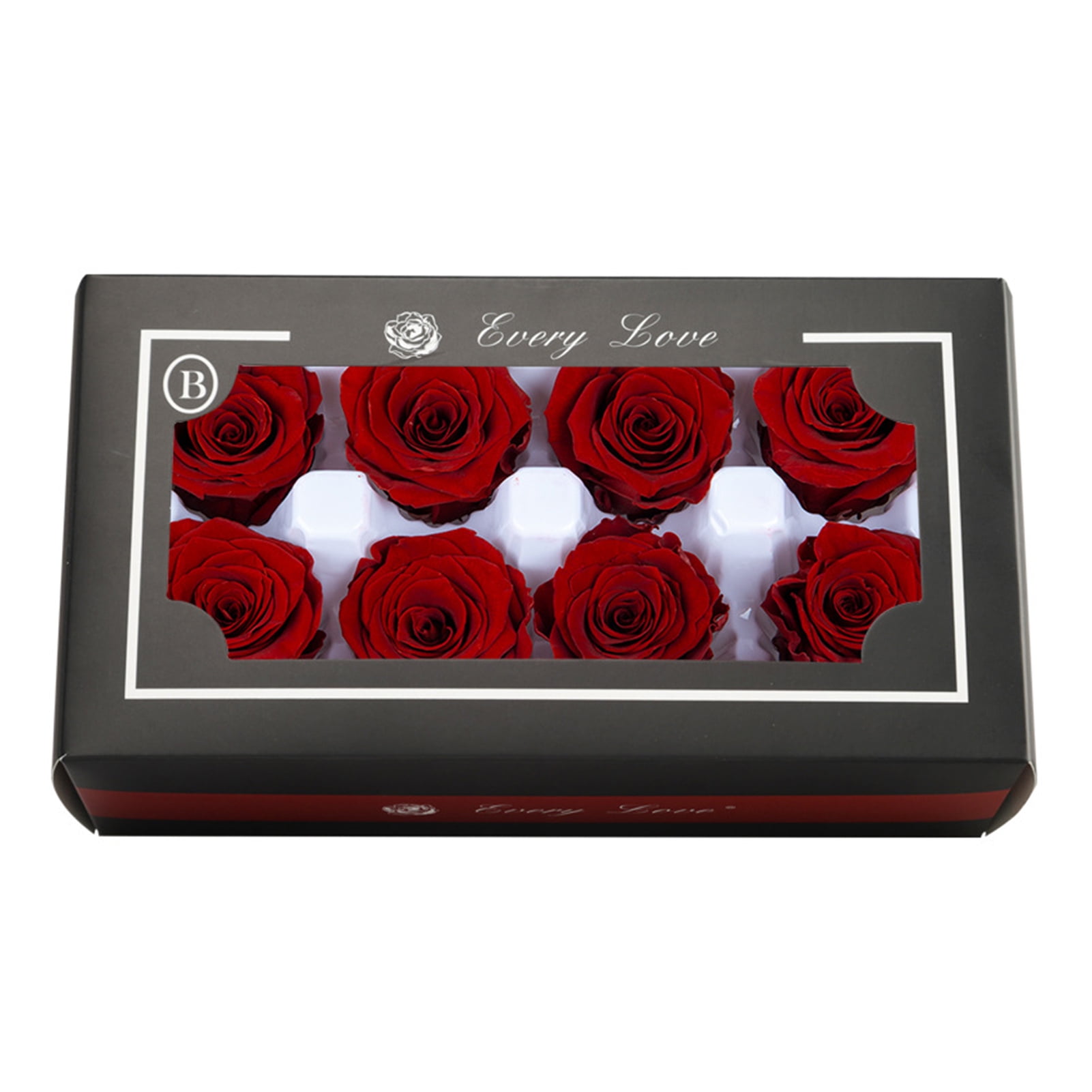 Chicmine 8Pcs Eternal Rose Flowers Vibrant Color Natural-Looking ...