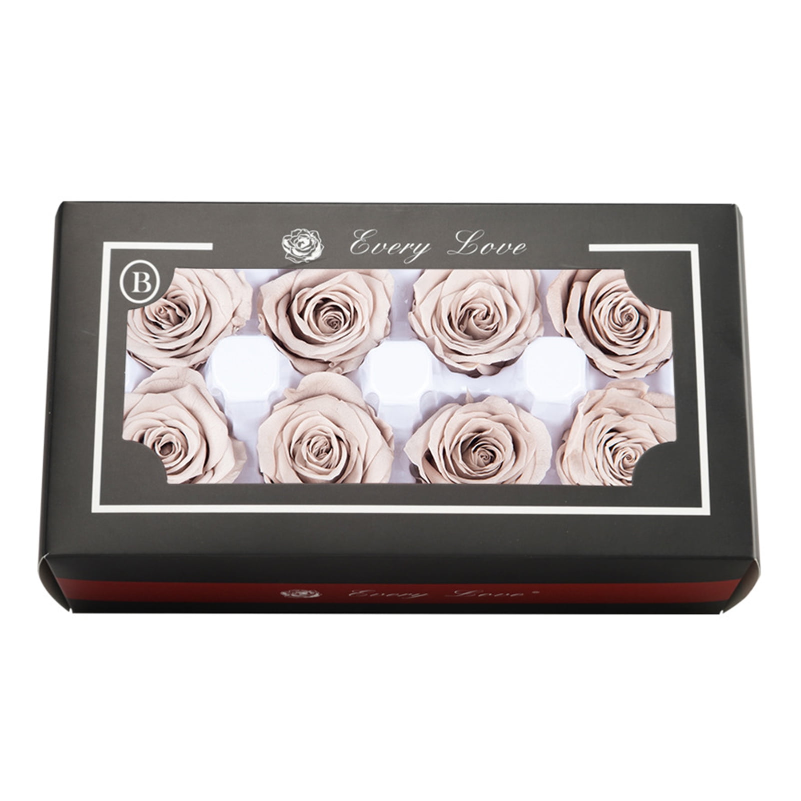 Chicmine 8Pcs Eternal Rose Flowers Vibrant Color Natural-Looking ...