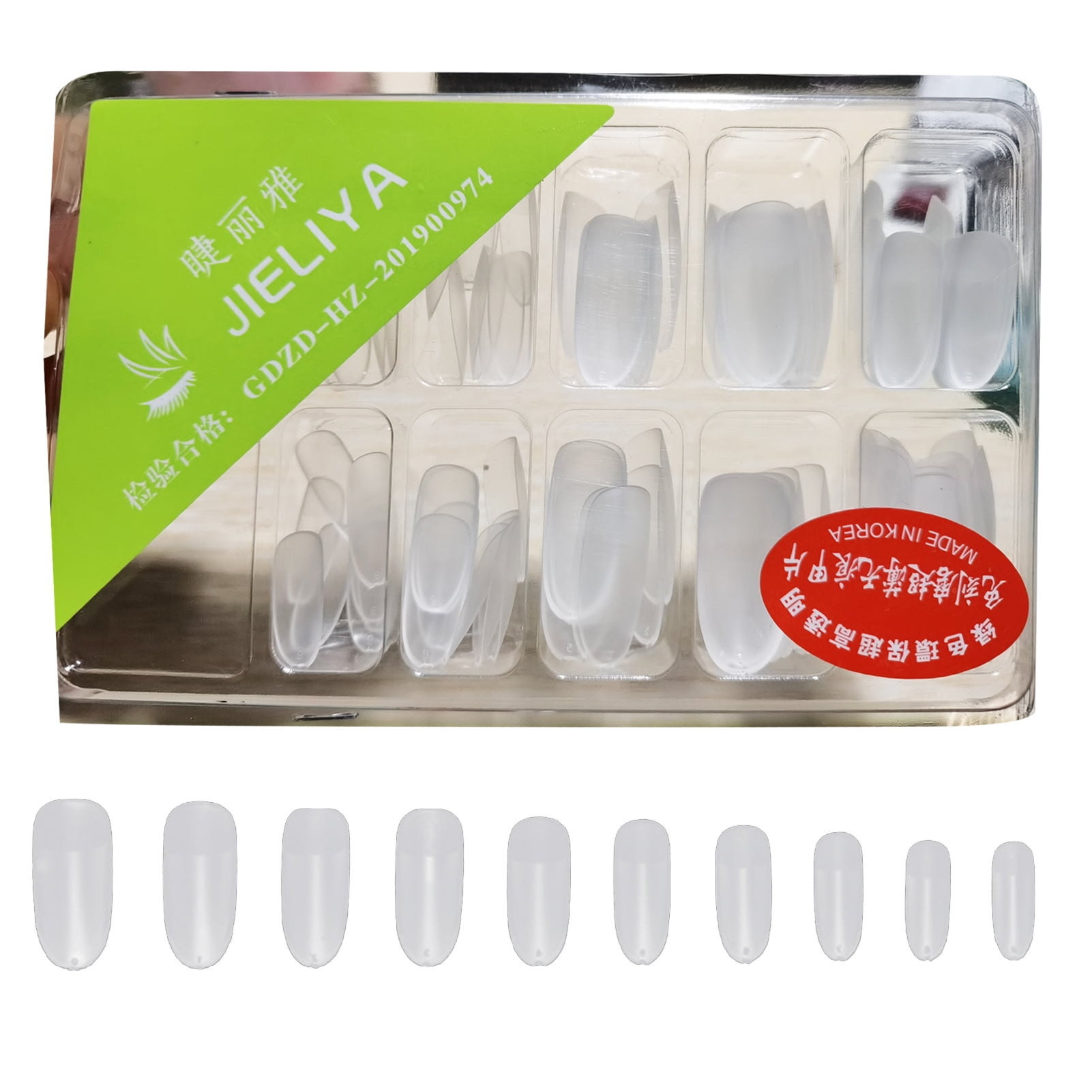 Chicmine 96Pcs/Box Seamless Nail Tips Ladder Shape Ultra Thin Water ...