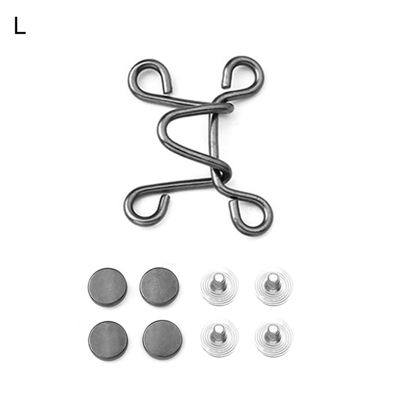 Chicmine Buttons Nail-Free Reusable Metal Metal Collar Button for Pants ...