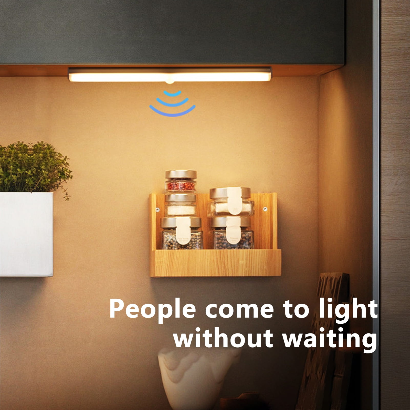 Chicmine Cabinet Wardrobe Light with Motion Sensor Night Light ...