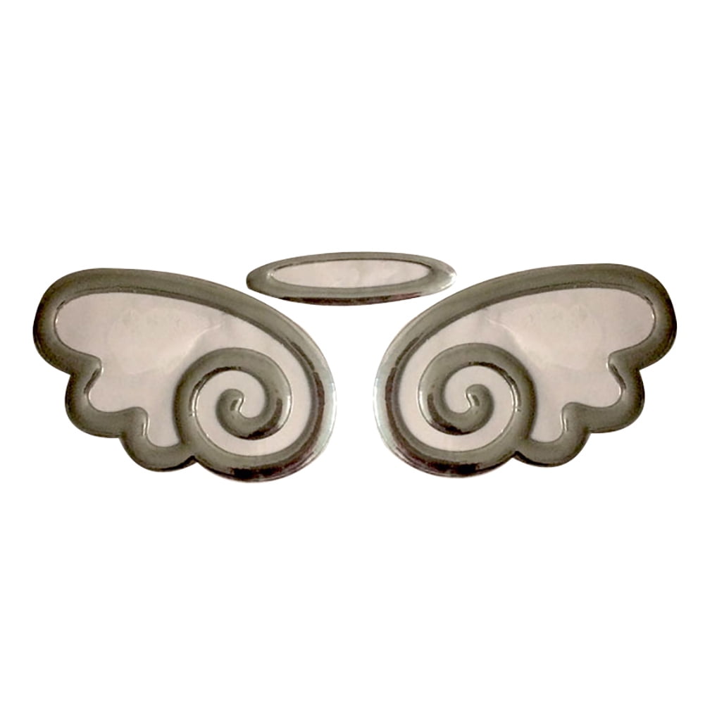 Chicmine Car Styling Lovely 3D Angel Wings Sticker Vehicle Body Logo ...