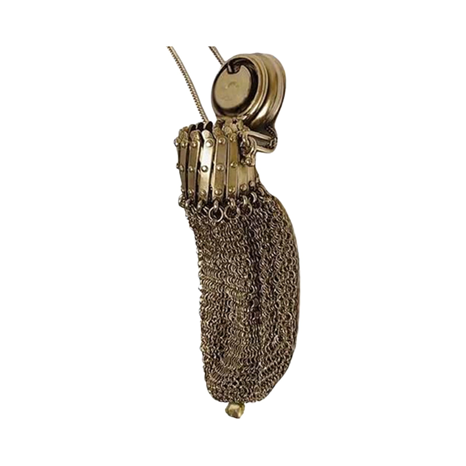 Chicmine Chainmail Mesh Coin Purse Vintage Double Mesh Coin Holder with ...