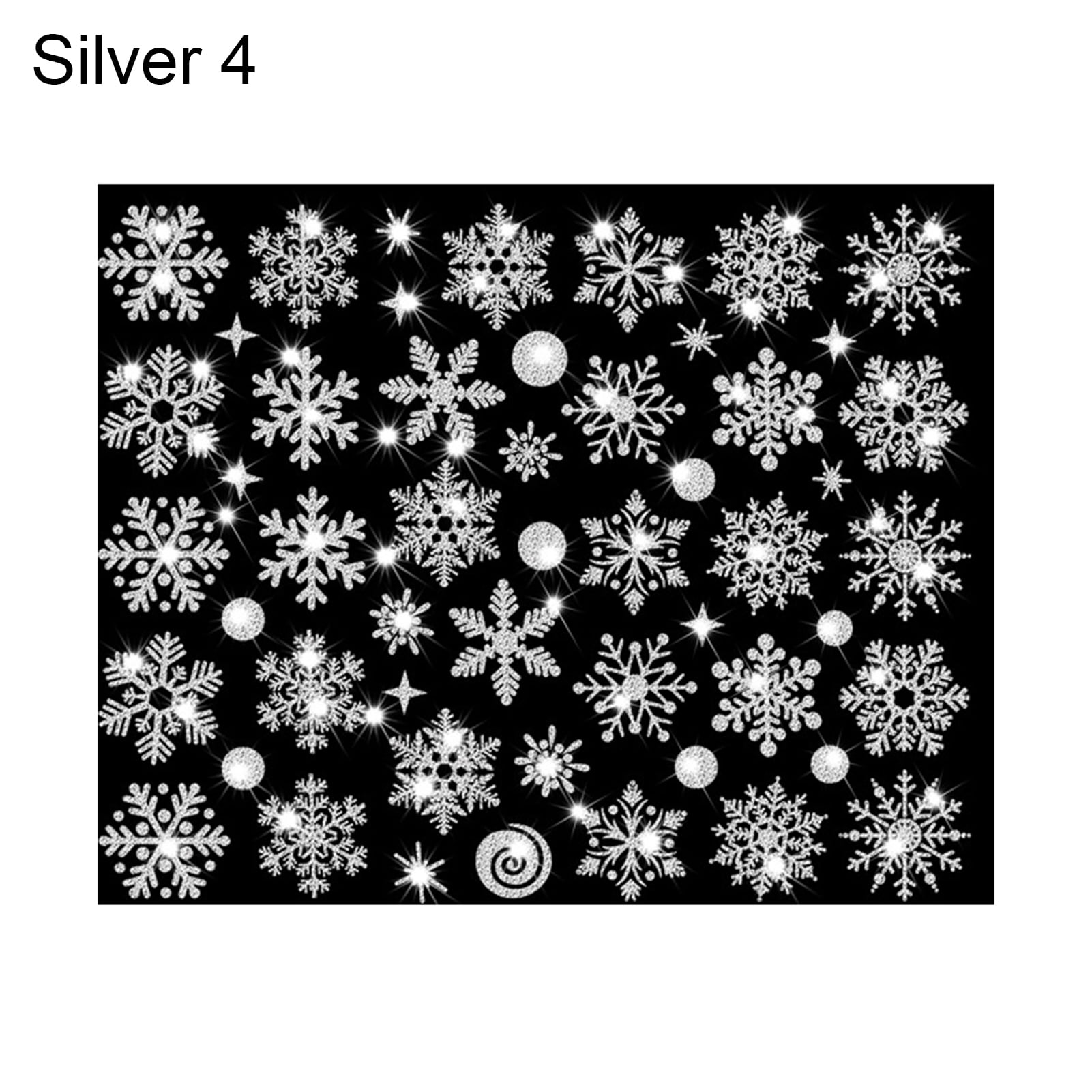 Chicmine Christmas Static Stickers Easy to Use Removable PVC Glitter ...