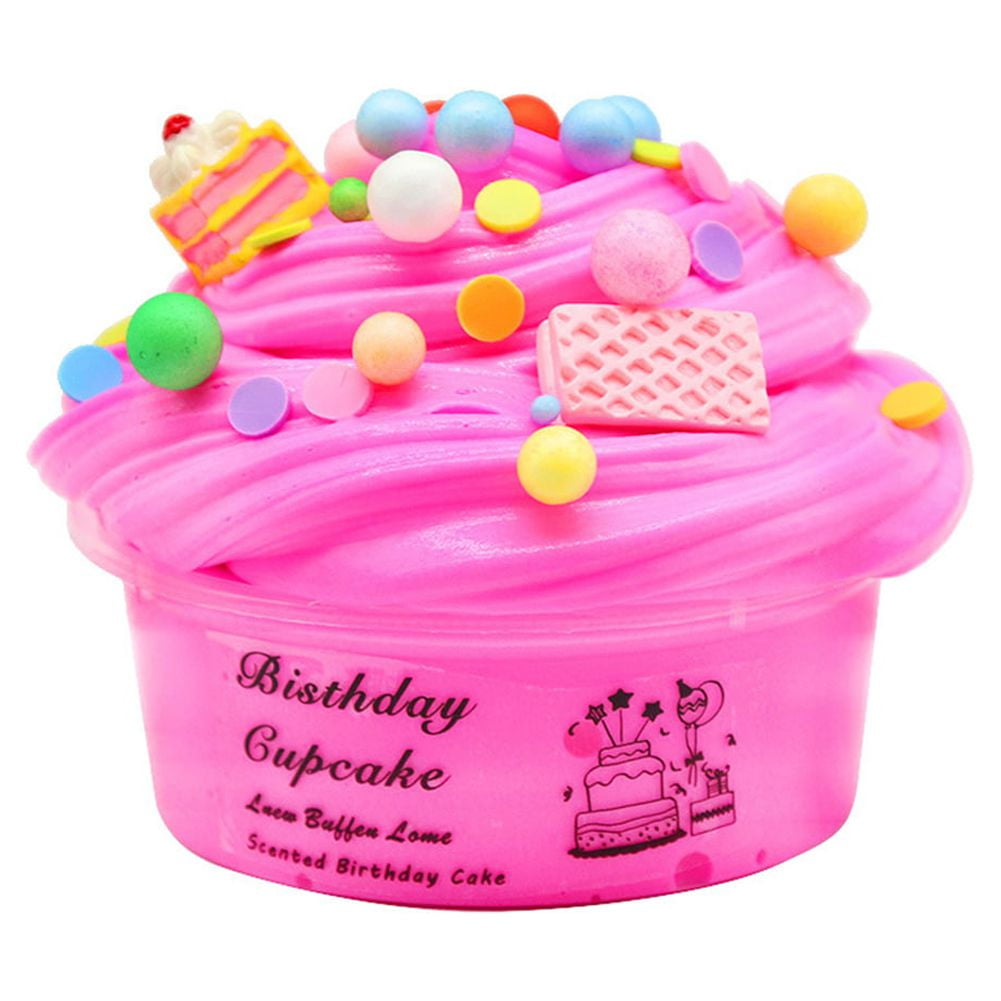 Chicmine Cute Clock Block Cake Fluffy Slime Plasticine Mud Sludge ...