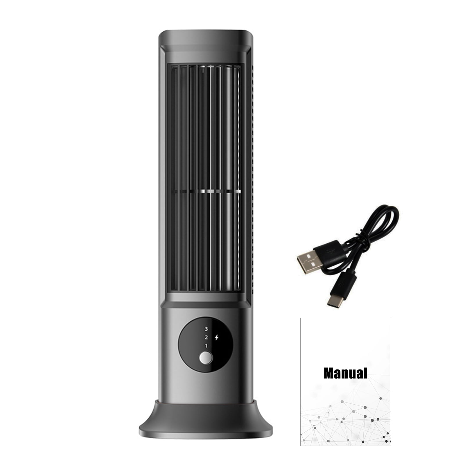 Chicmine Desktop Small Fan Portable Air Conditioner Strong Airflow Low ...