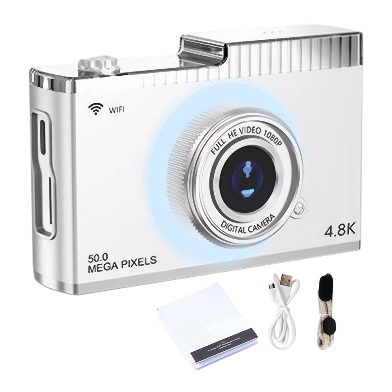 Chicmine Digital Camera with Dual Lenses IPS Display Autofocus Zoom ...