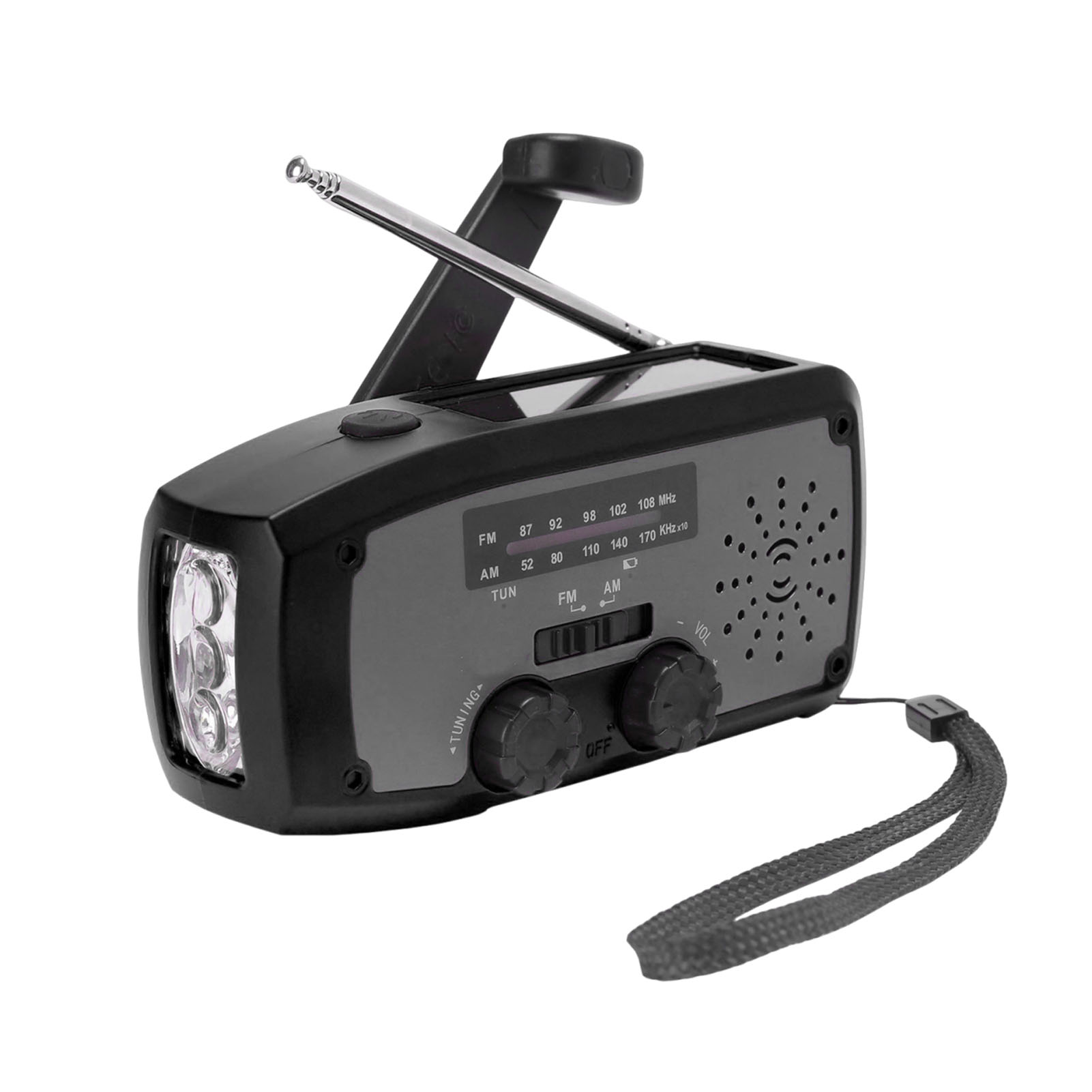 Chicmine Emergency Solar Radio with LED Flashlight Compact Design ...