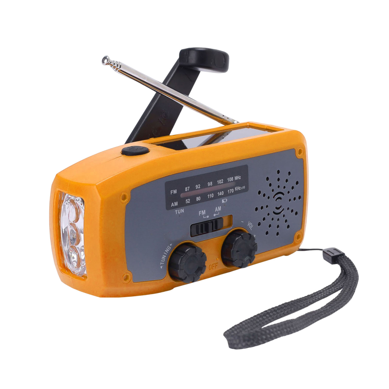 Chicmine Emergency Solar Radio with LED Flashlight Compact Design ...