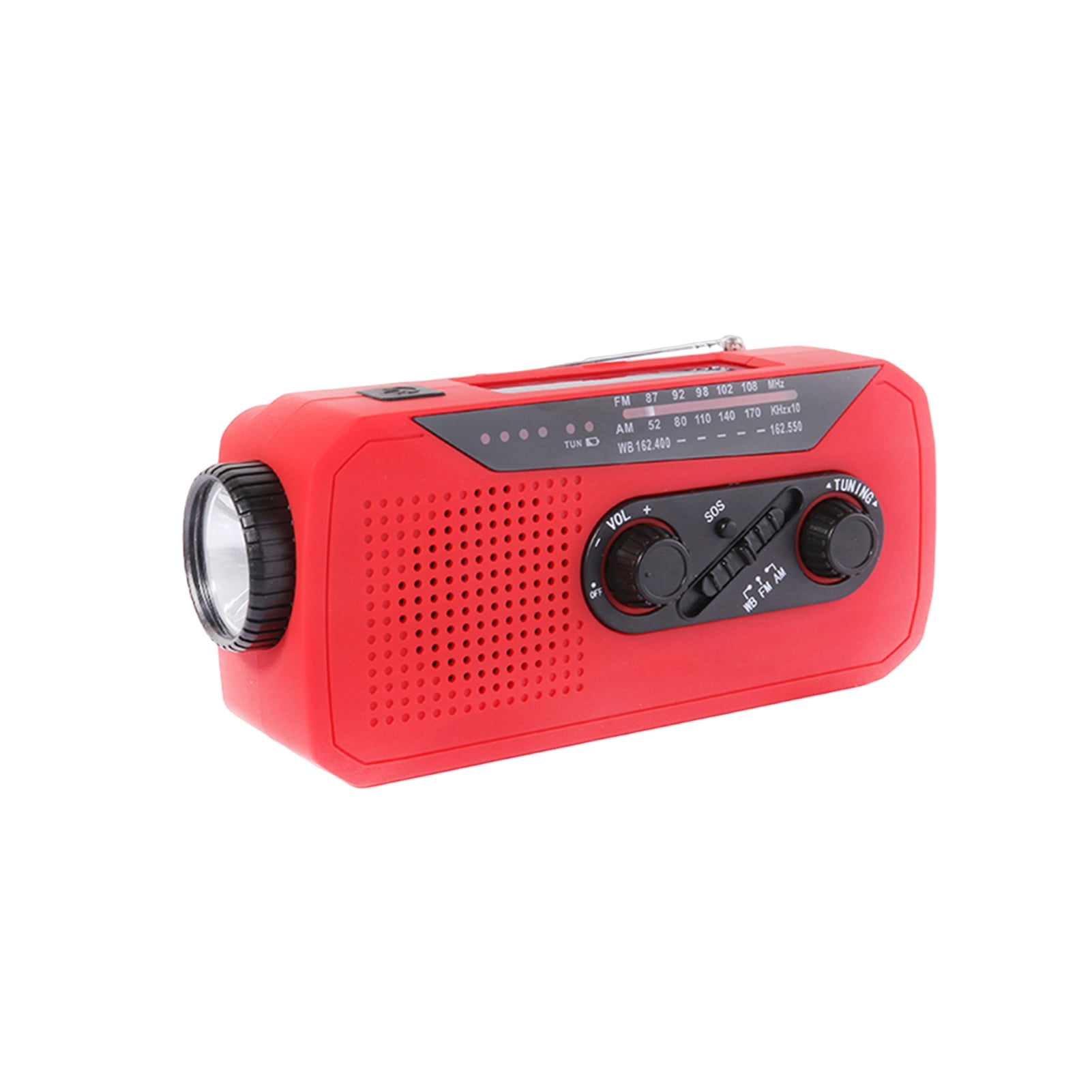 Chicmine Emergency Solar Radio with LED Flashlight SOS Alarm Compact ...