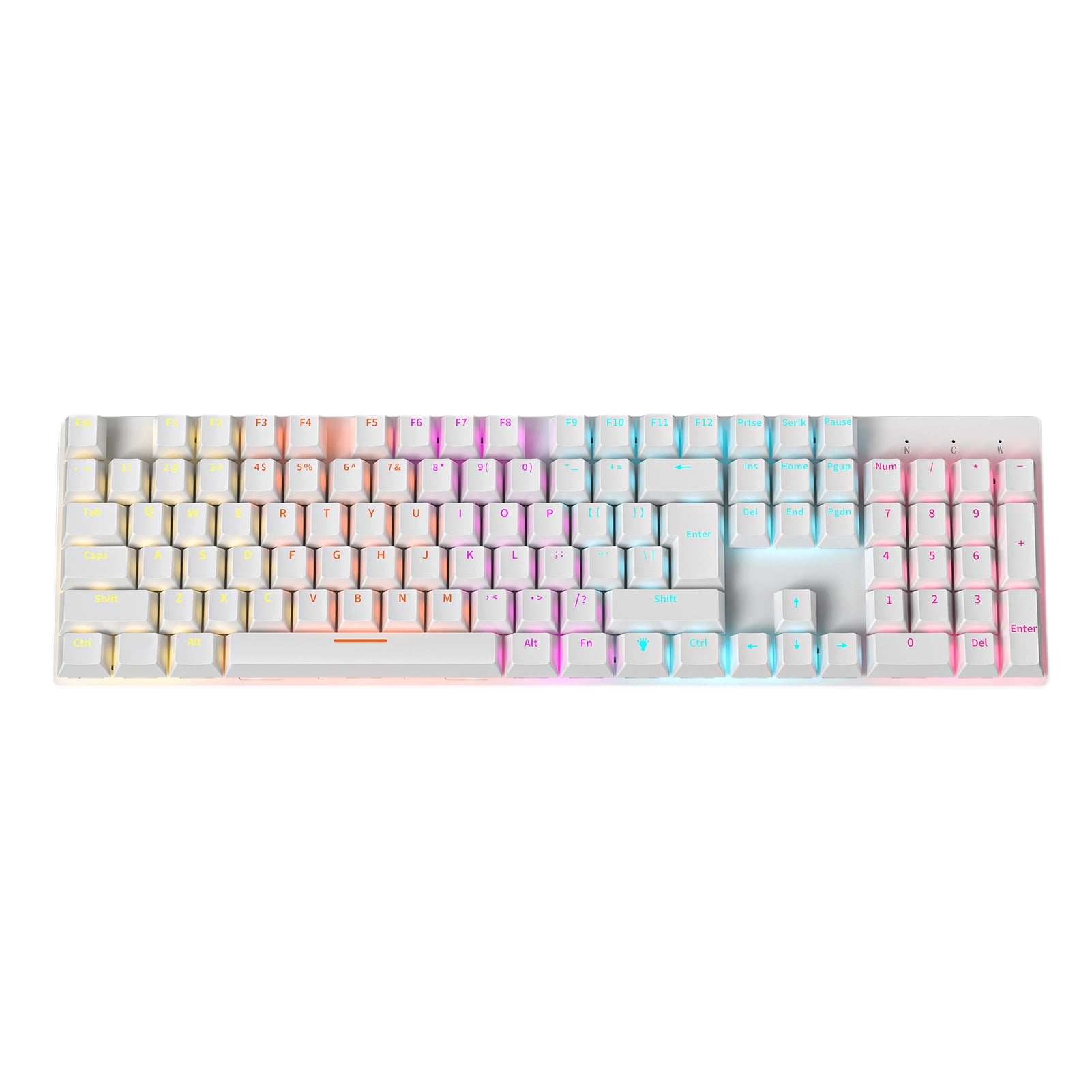 Chicmine Ergonomic RGB Backlit Quick Response Plug Play Wired Keyboard ...