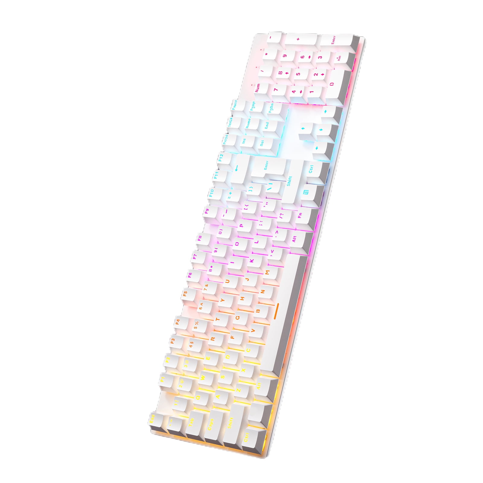 Chicmine Ergonomic RGB Backlit Quick Response Plug Play Wired Keyboard ...