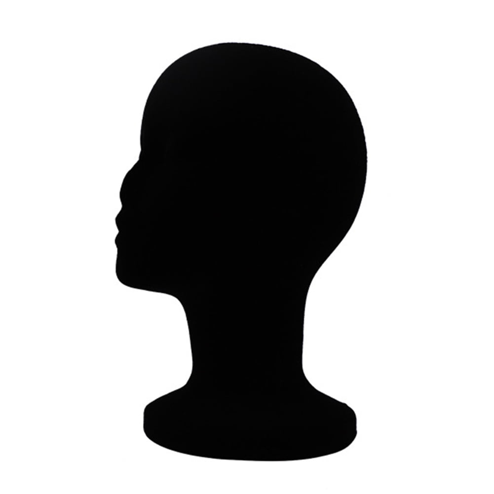 Chicmine Flocking Foam Female Head Model Wig Hat Holder DIY Props ...