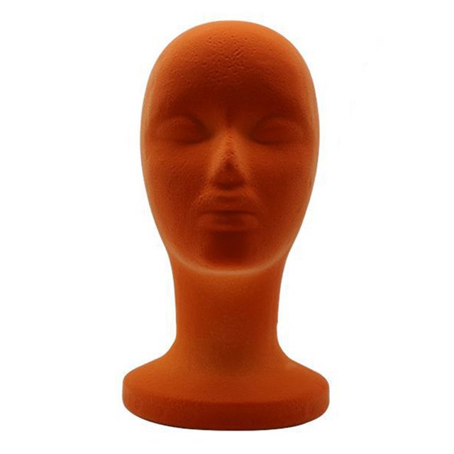 Chicmine Flocking Foam Female Head Model Wig Hat Holder Diy Props
