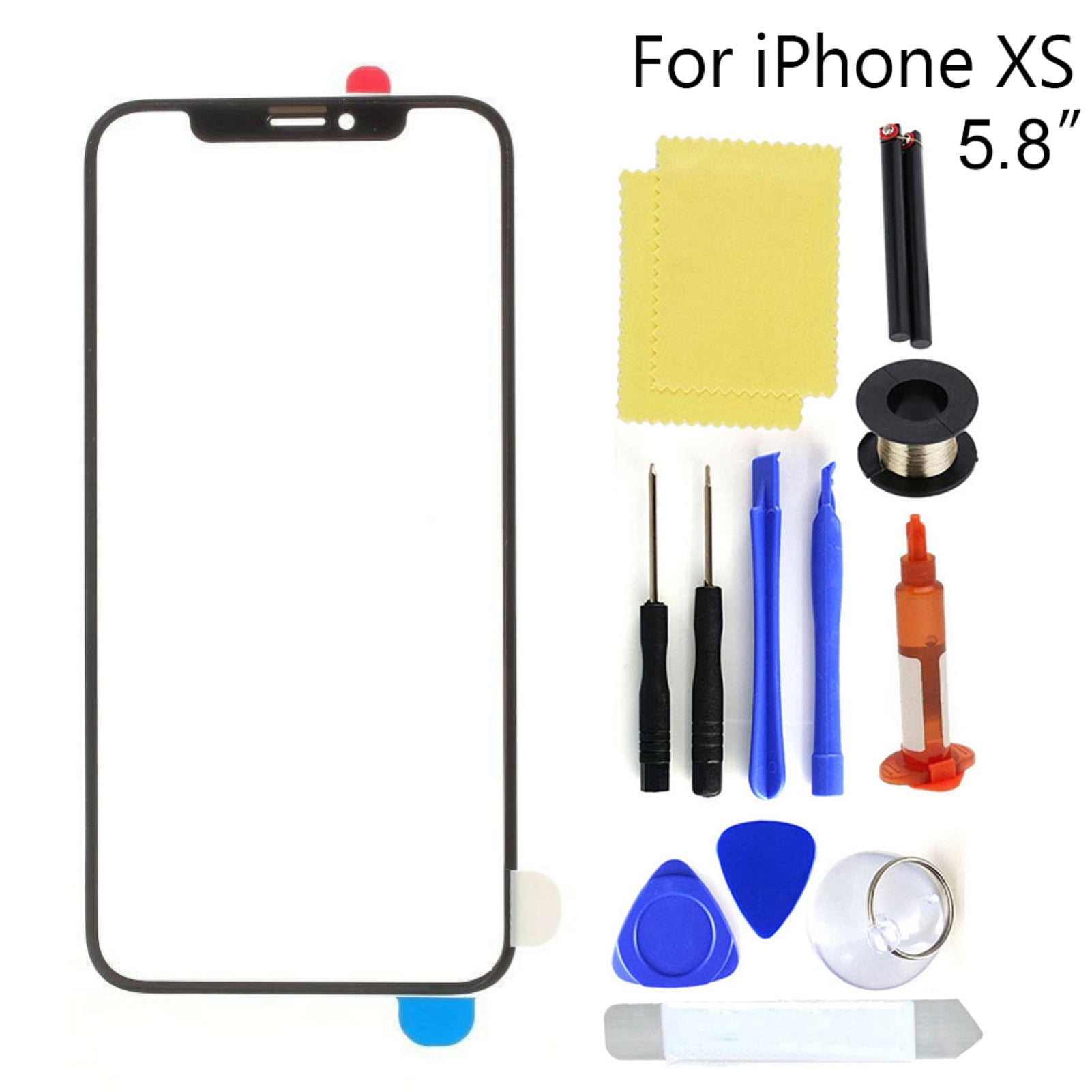 Chicmine Front Screen Glass Lens Back Glass Replacement Repair Kit for ...