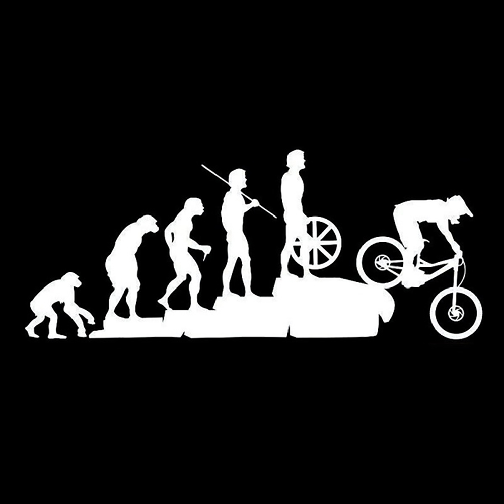 Chicmine Funny Human Evolution MTB Bike Car Vehicle Reflective Decals ...