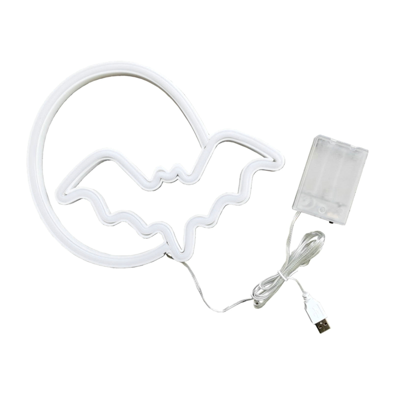 Chicmine Halloween Bat Neon Light Creative Shape USB/Battery Operated ...