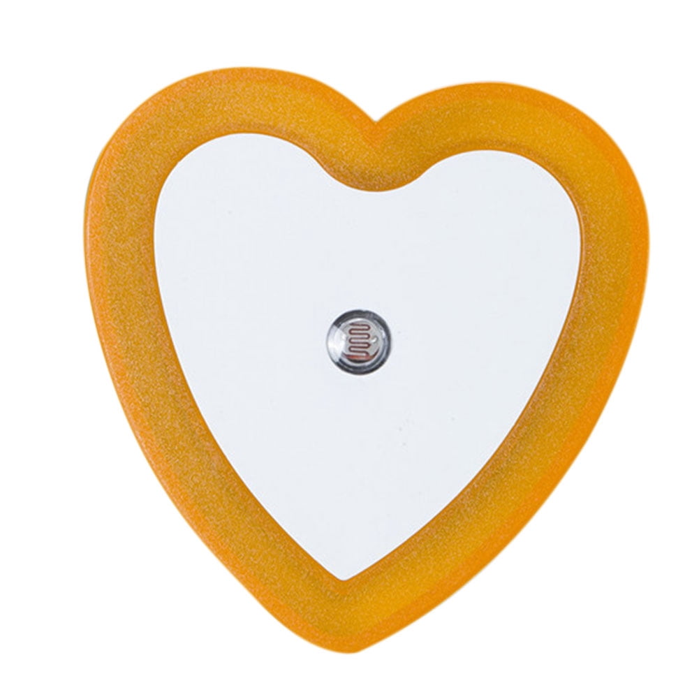 Chicmine Heart-Shaped LED Night Light Automatic Sensor Hallway Bedroom ...