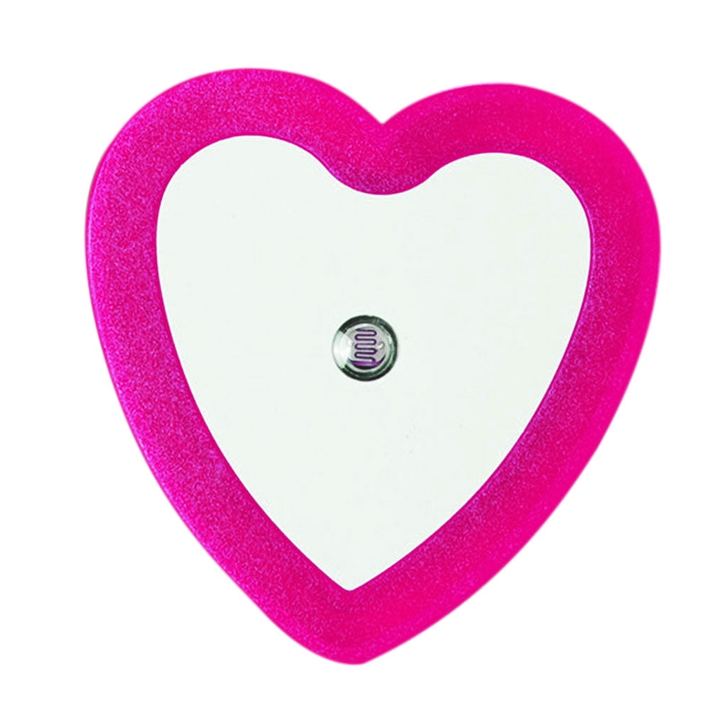 Chicmine Heart-Shaped LED Night Light Automatic Sensor Hallway Bedroom ...