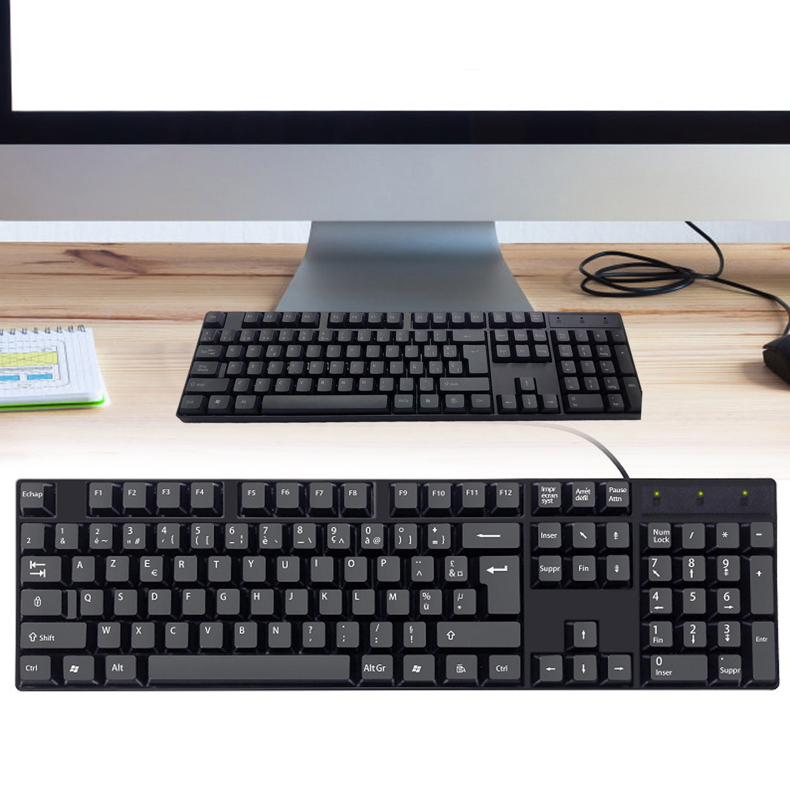 Chicmine Keyboard Plug And Play Multilingual Typing Computer Wired ...