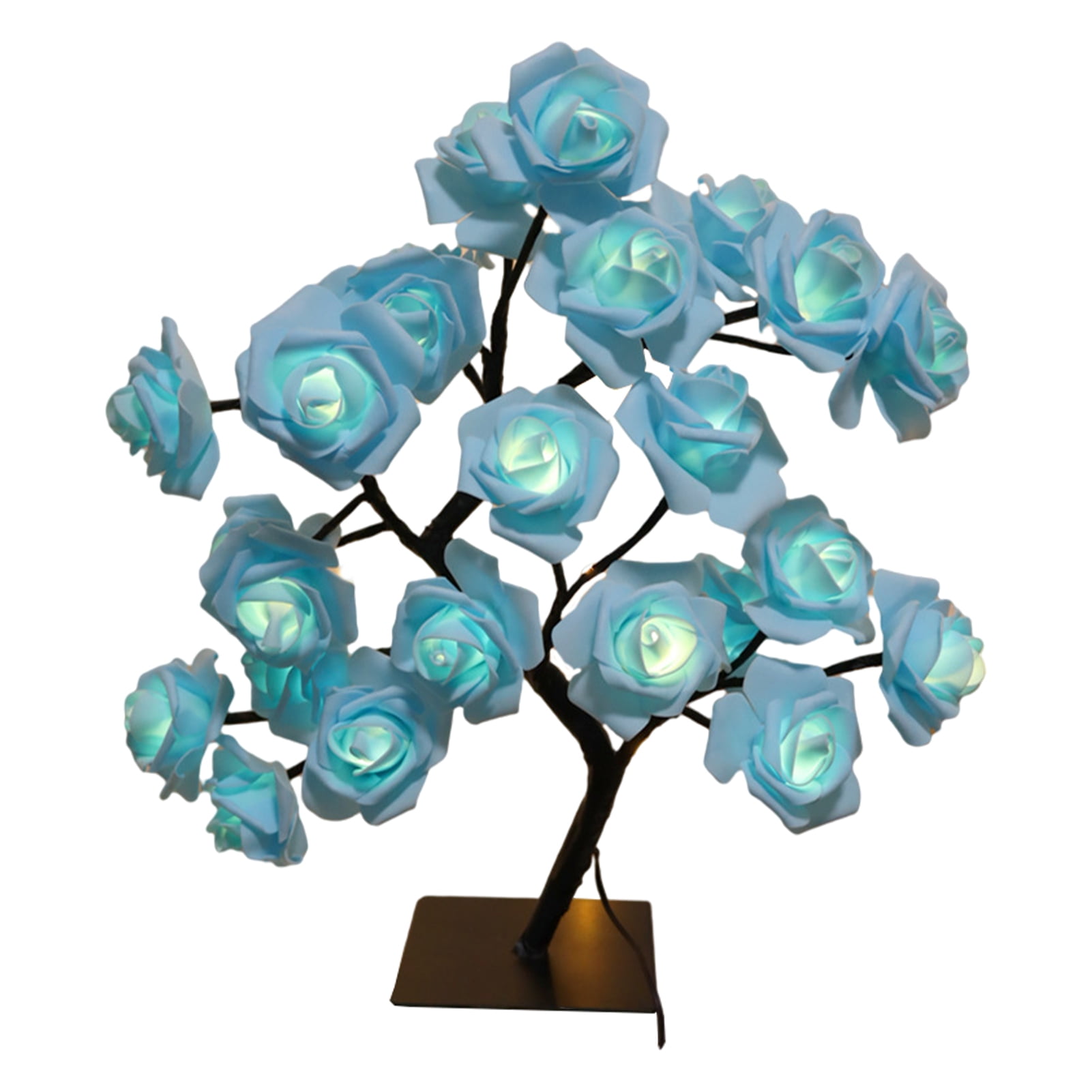 Chicmine LED Cool Appearance Rose Tree Night Light Plastic Valentine's ...