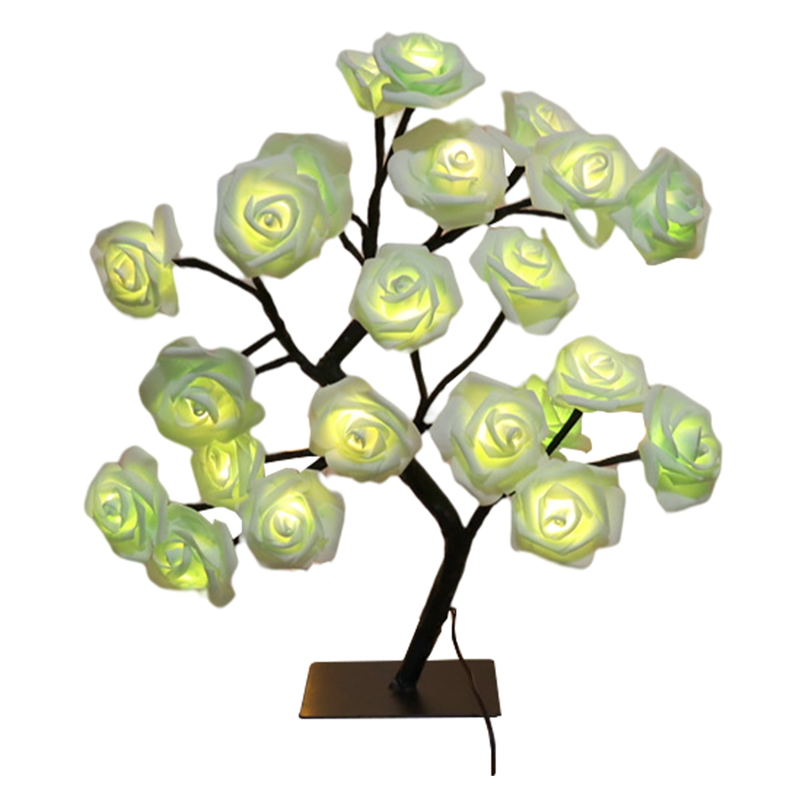 Chicmine LED Cool Appearance Rose Tree Night Light Plastic Valentine's ...