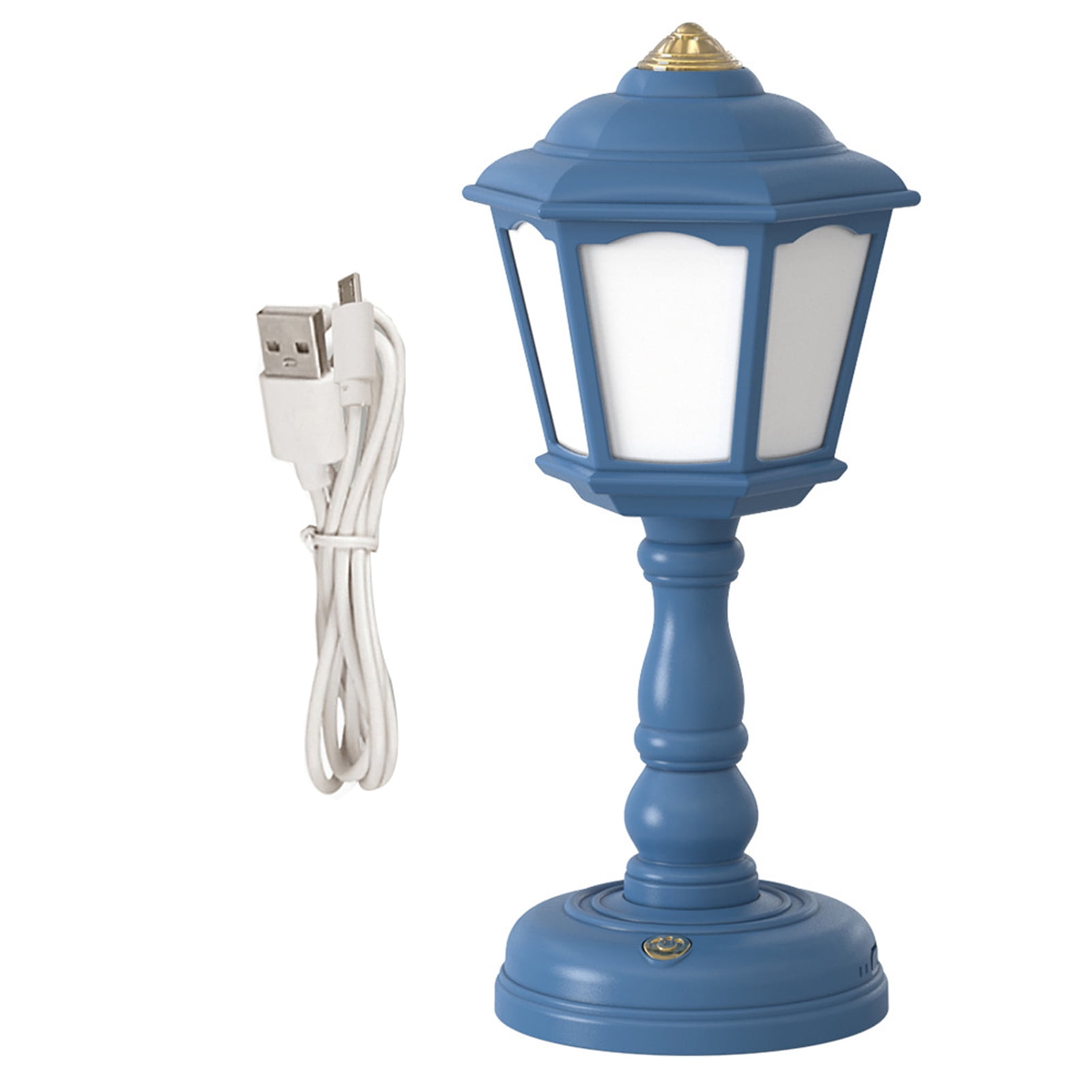 Chicmine LED Night Lamp Dimmable Flicker-Free Rechargeable Retro Style ...