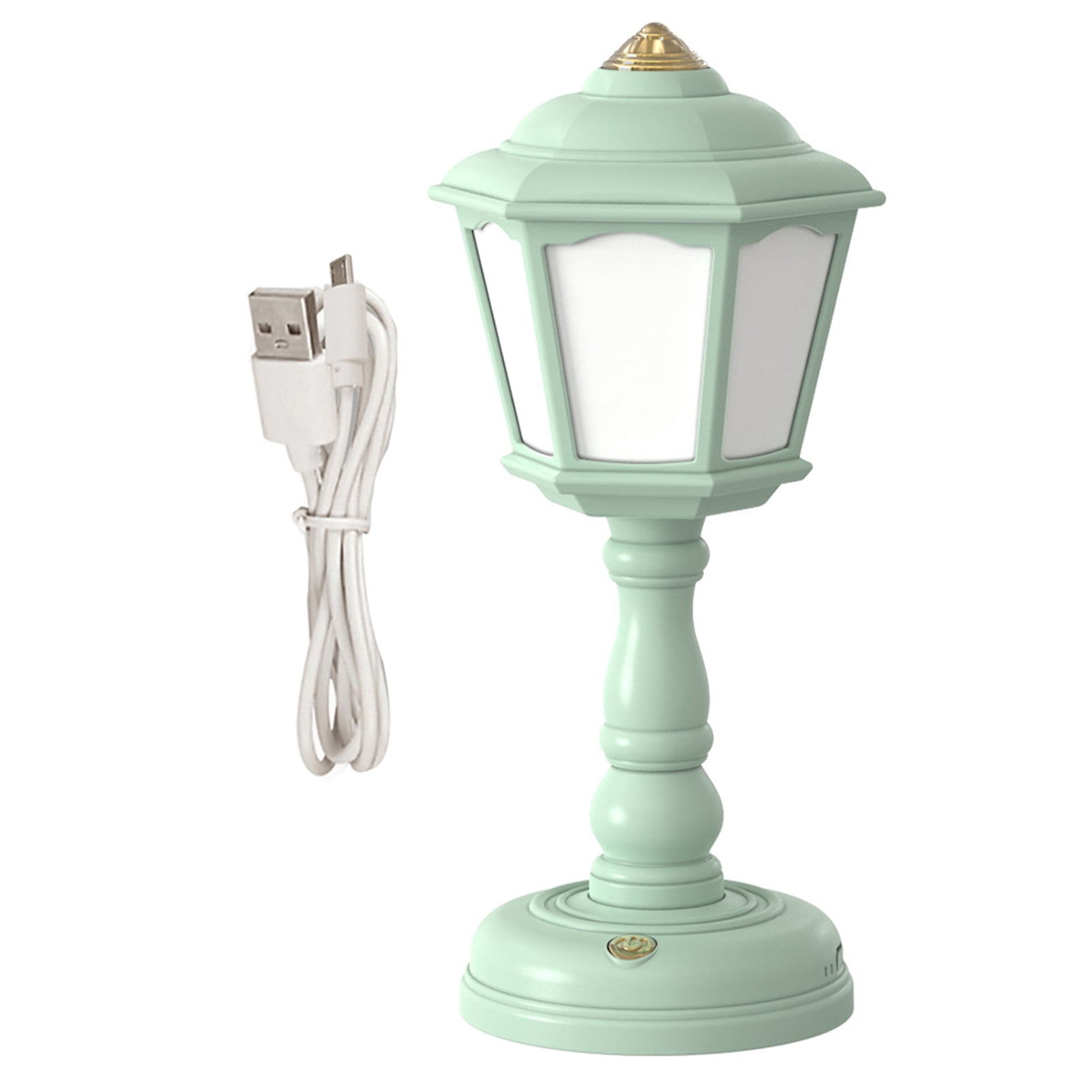 Chicmine LED Night Lamp Dimmable Flicker-Free Rechargeable Retro Style ...