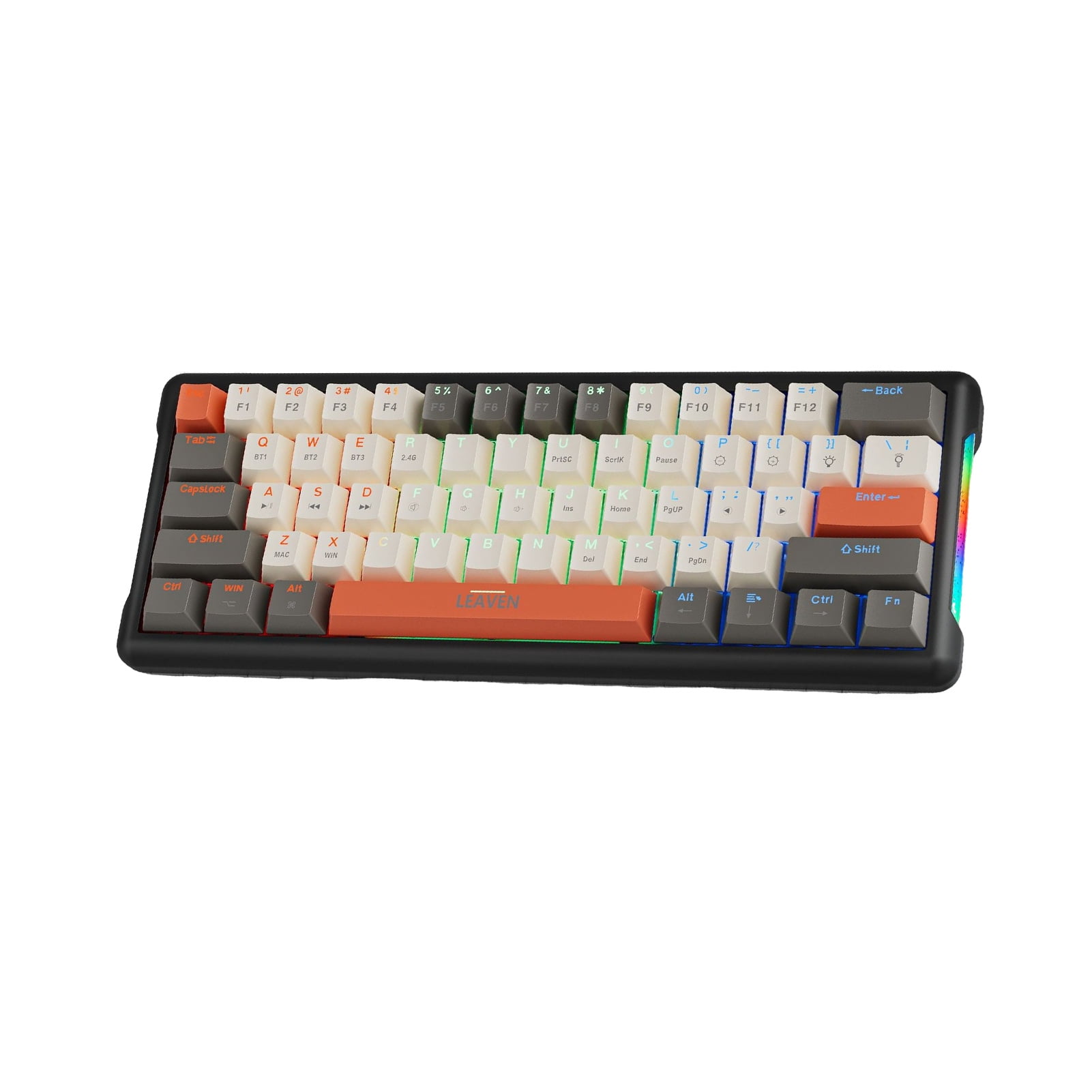 Chicmine Mechanical Keyboard RGB Backlit 61 Keys Blue Switch Bluetooth ...