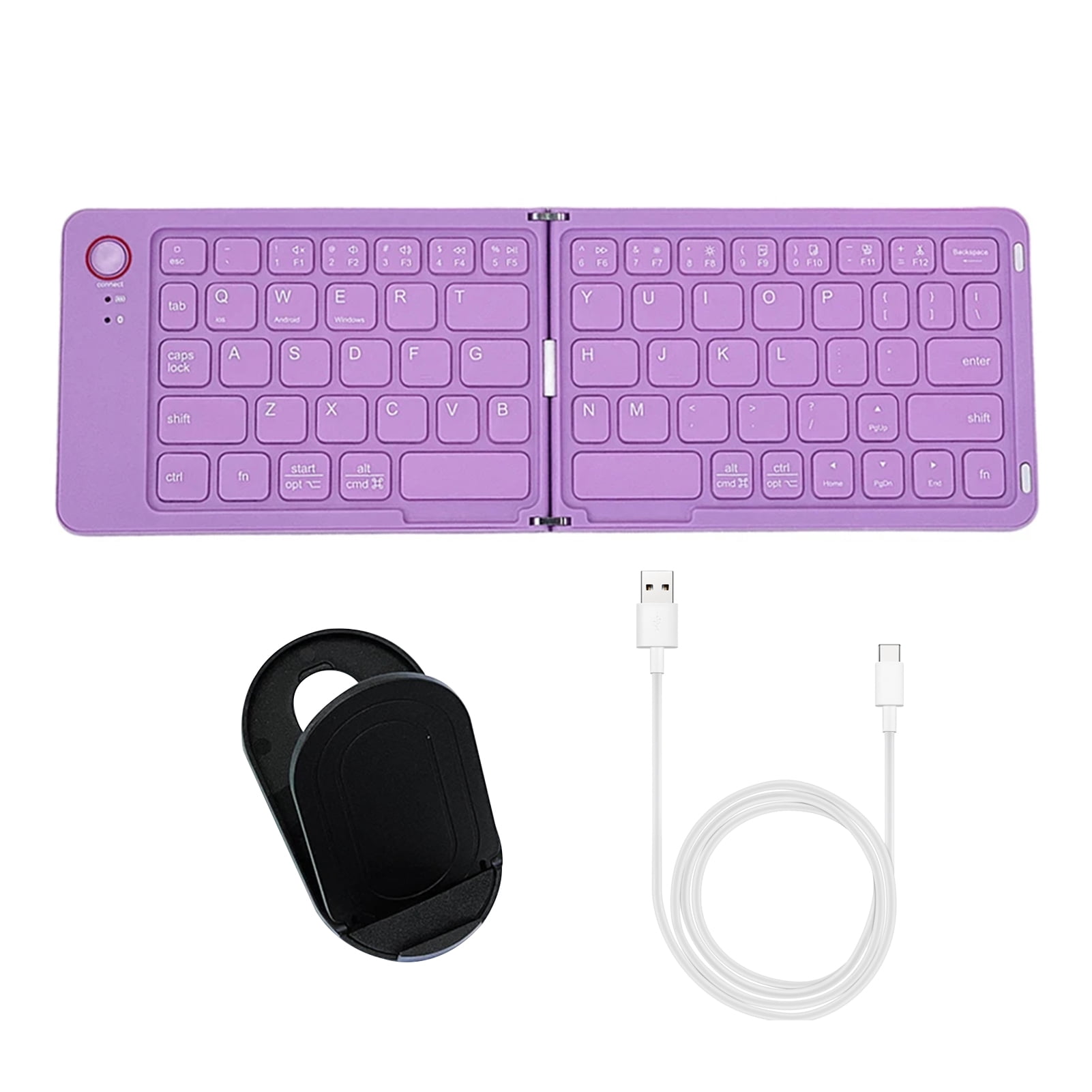 Chicmine Mini Bi-fold Wireless Keyboard Portable Laptop Tablet ...