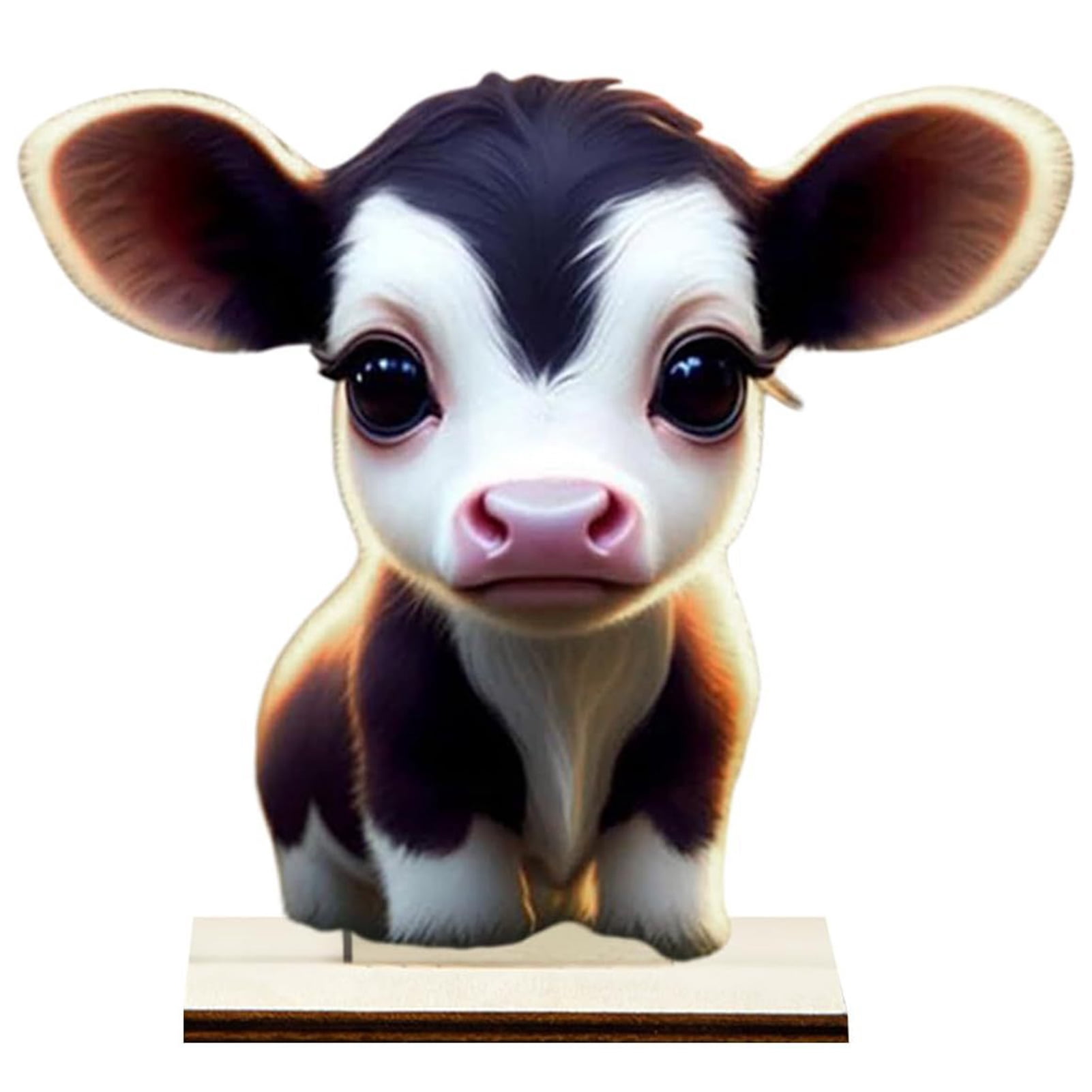 Chicmine Ornament Wooden Highland Cow Cute Cartoon Design Vivid ...
