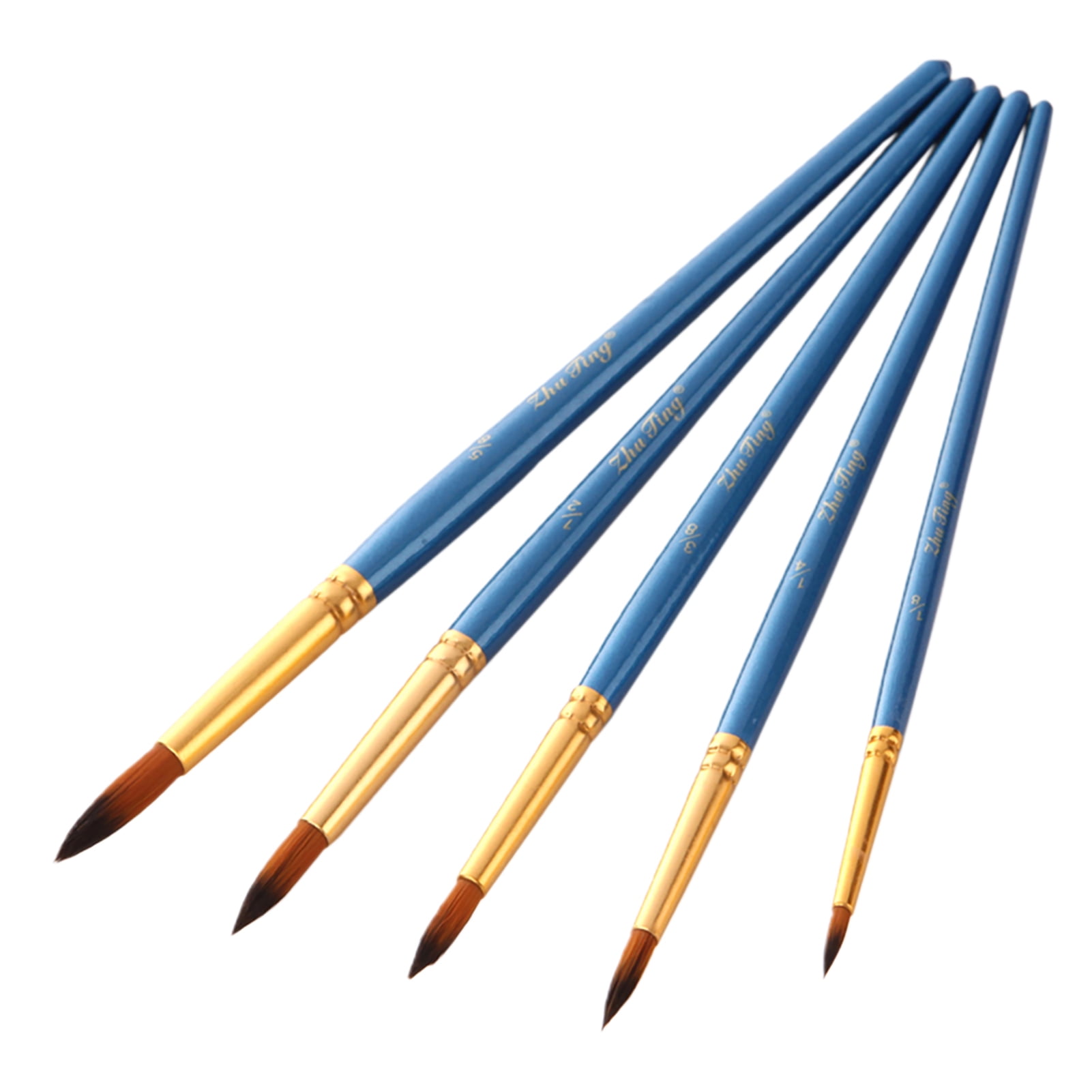 Chicmine Paint Brushes Copper Pipe Interface Sturdy Wooden Handle Nylon ...
