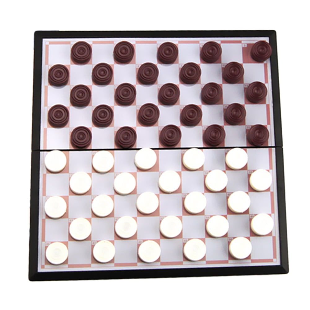 Chicmine Portable Folding Magnetic Checkers Board Puzzle Game Kids ...
