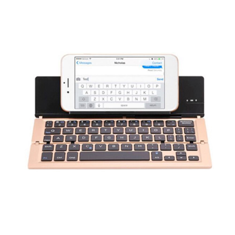 Chicmine Portable Folding Wireless Bluetooth-compatible Keyboard Keypad ...