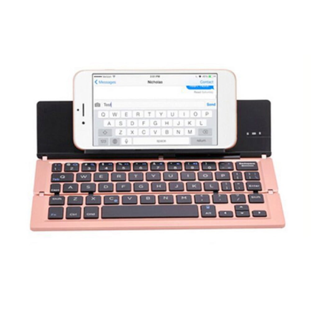 Chicmine Portable Folding Wireless Bluetooth-compatible Keyboard Keypad ...