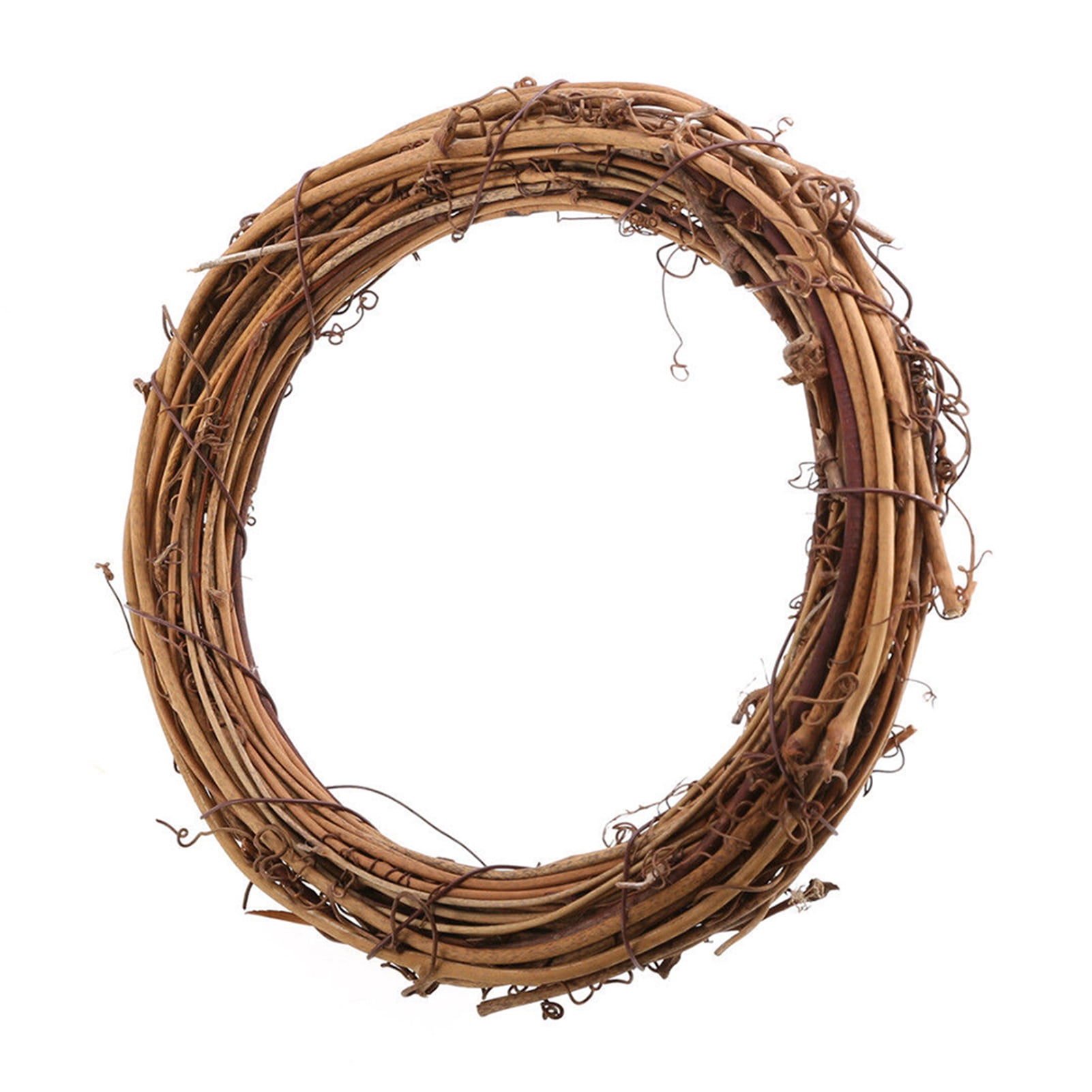 Chicmine Rattan Ring Flexible Xmas Decor Ring Shape Dried Rattan Ring ...