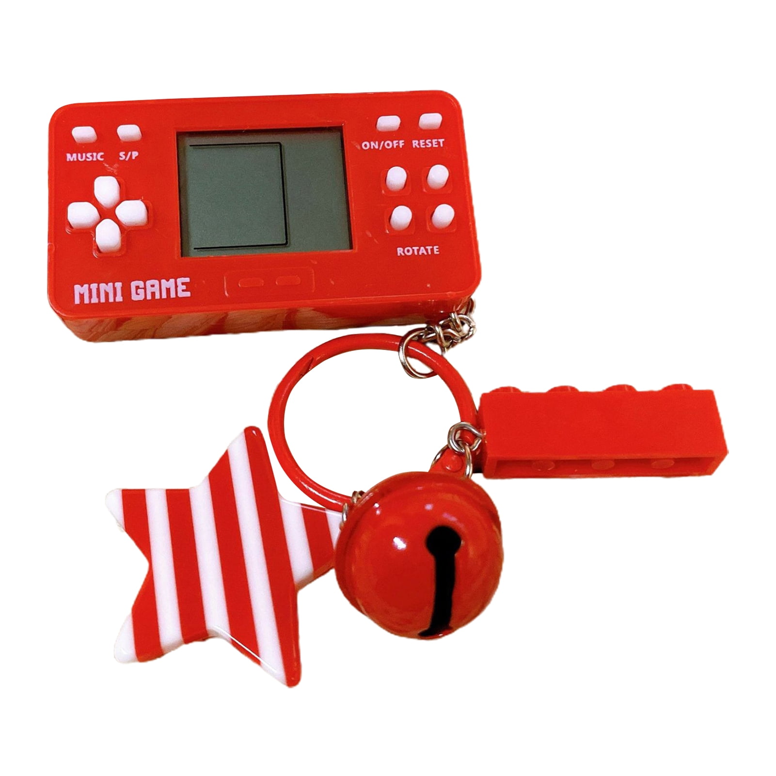 Chicmine Retro Game Console Handheld Button Control with Keychain Drop ...