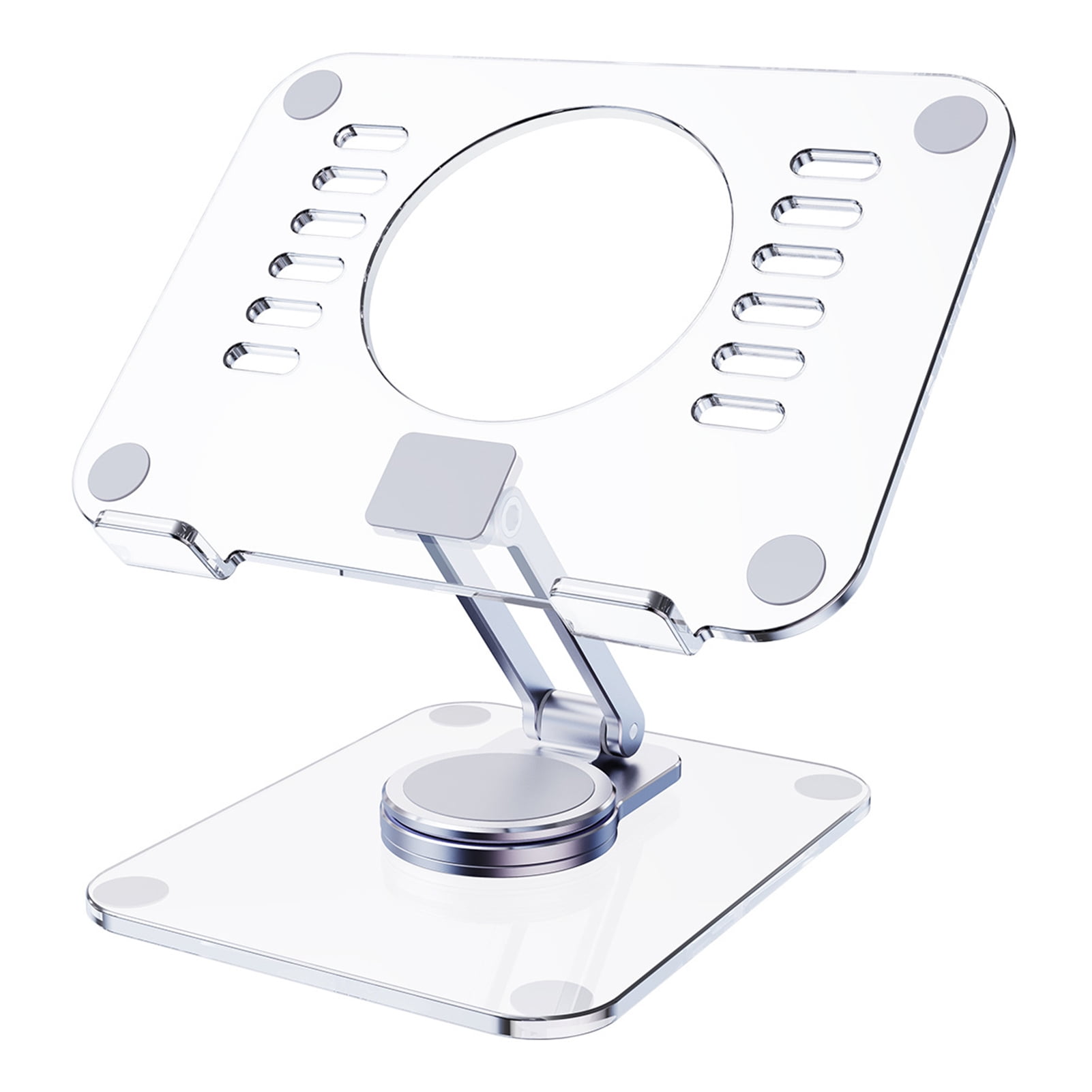 Chicmine Rotating Laptop Stand Non-slip Transparent Acrylic Heightening ...