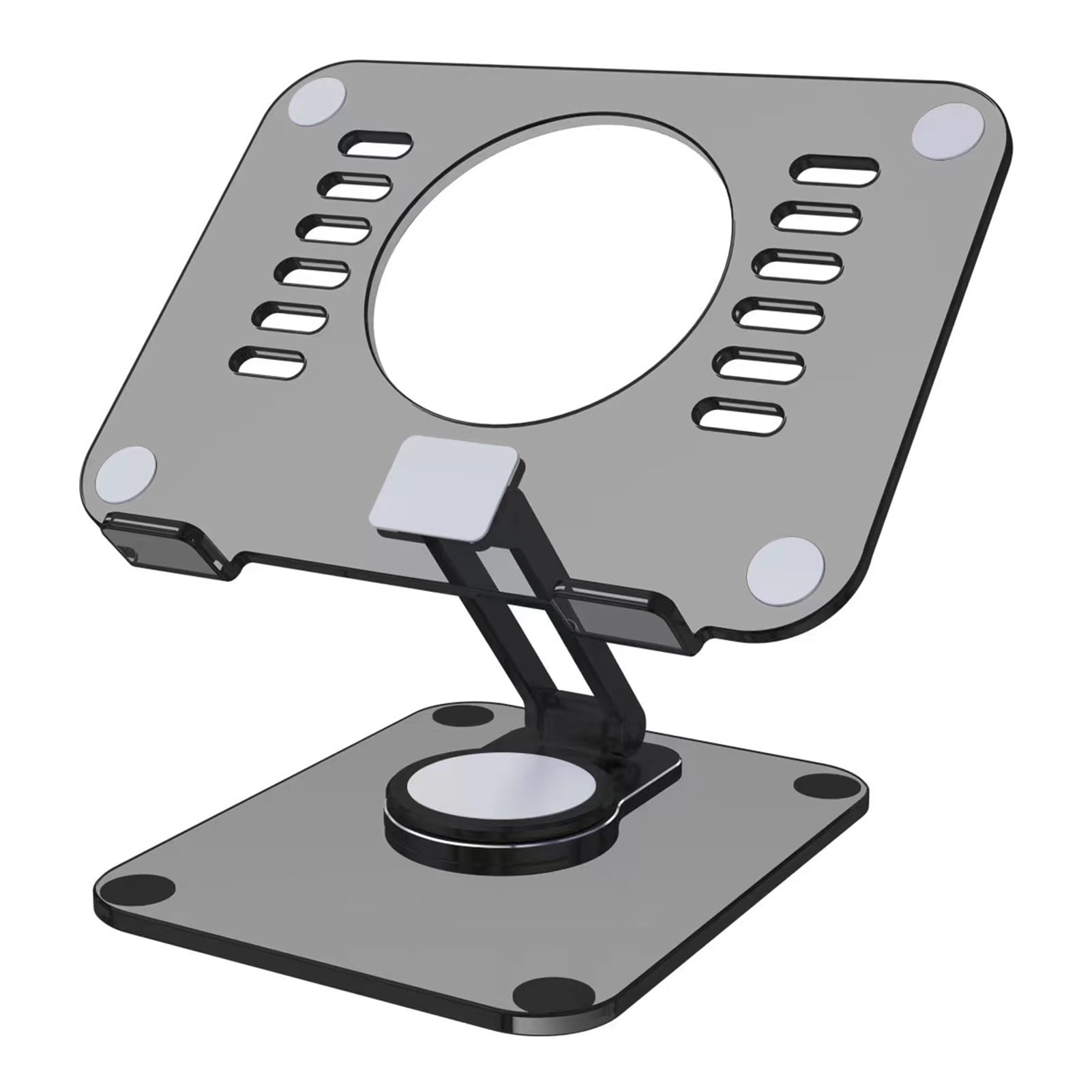 Chicmine Rotating Laptop Stand Non-slip Transparent Acrylic Heightening ...