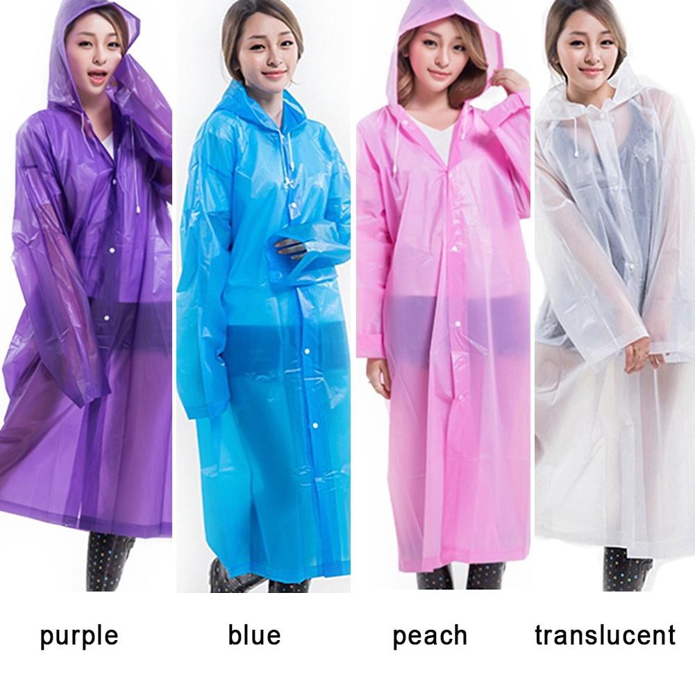 Chicmine See Through Hooded Raincoat Festival Long Rain Coat Outdoor ...