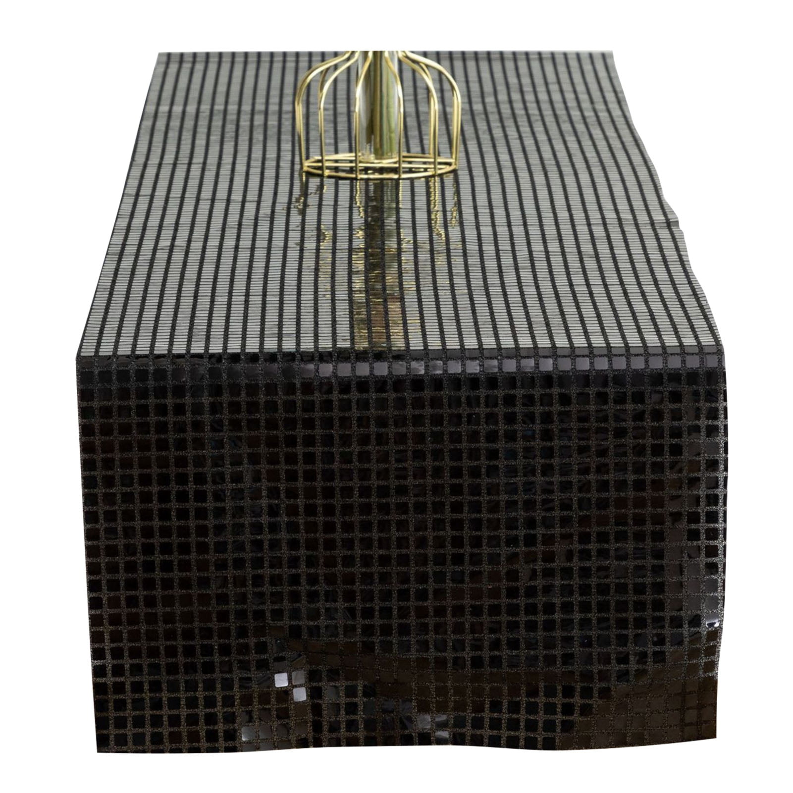 Chicmine Silver Table Runner Glamorous Silver Flatware Glitter Disco ...