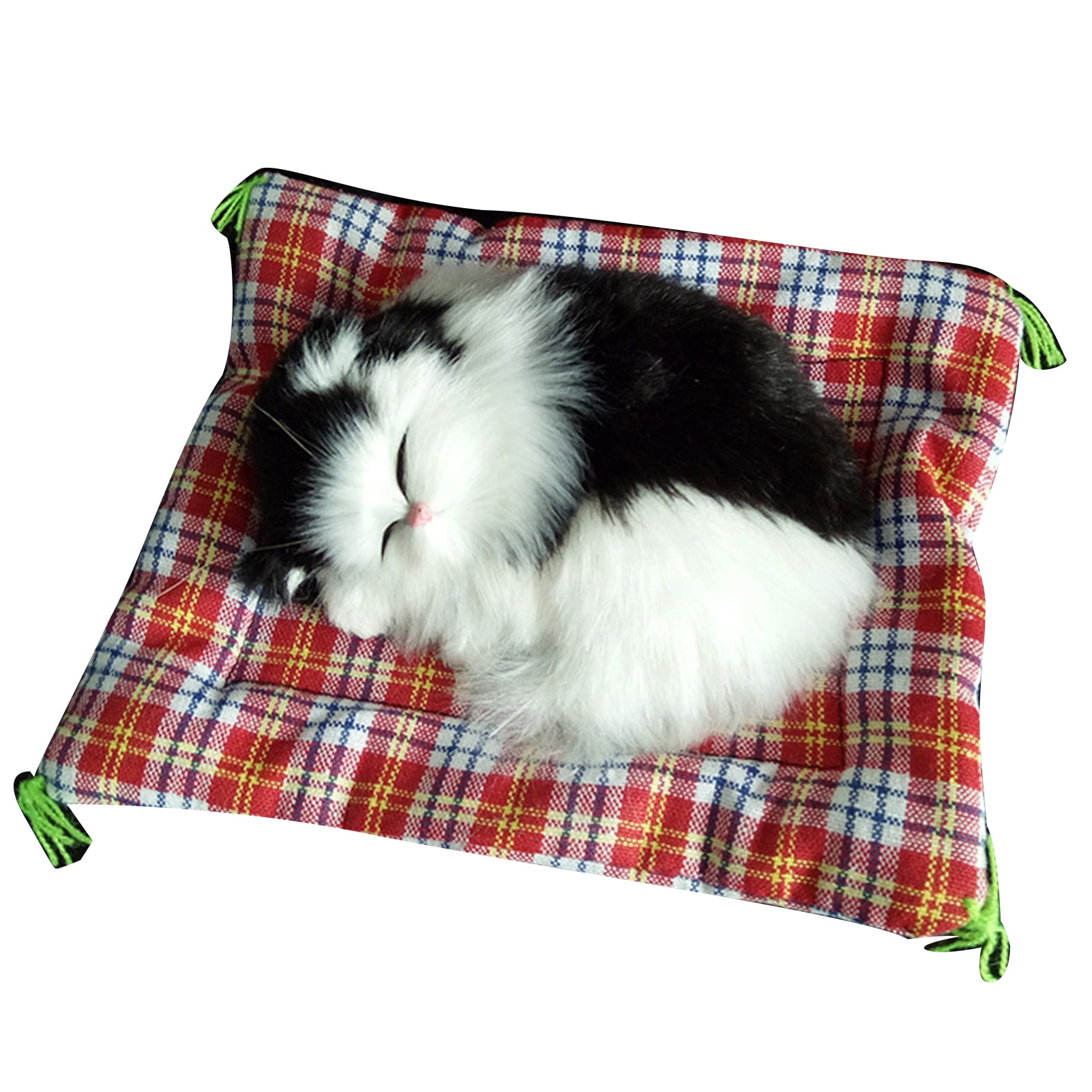 Chicmine Simulation Cute Cat Kitten Sound Plush Doll Toy with Sleeping ...