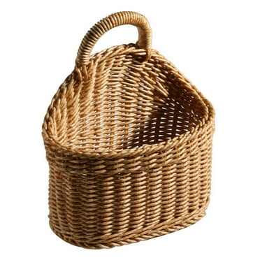 Hubert Oval Brown Polypropylene Washable Sloped Basket With Handles 18 ...